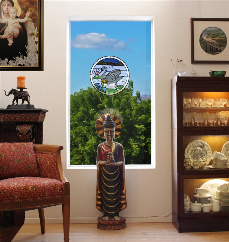 Encinitas Retreat Swan Stained Glass – Supreme Swan